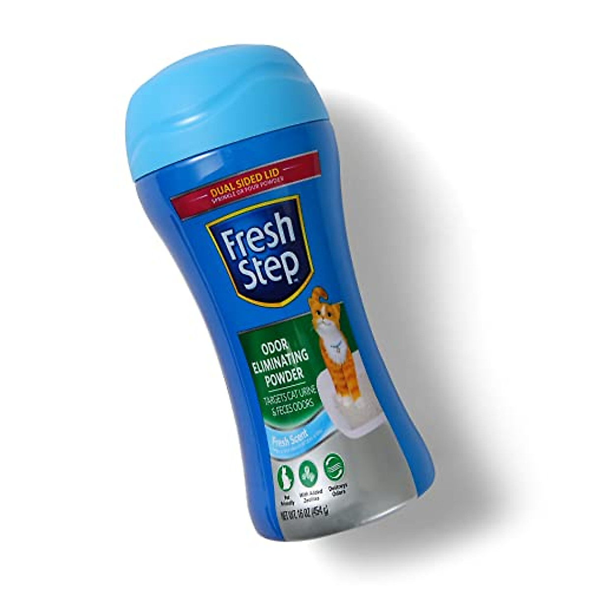 Fresh Step Cat Litter Box Odor Eliminating Powder | Cat Deodorizer for Litter Box | Easy to Use Odor Neutralizing Powder Cat Product for the Home - 16 Ounces