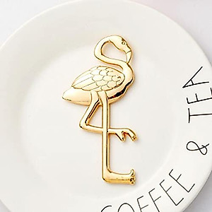 ARFUKA Bottle Opener Portable Stainless Steel Beer Bottle Opener Flamingo Shaped Soda Beverage Beer Bottle Opener Women Men Gift for Wedding Christmas Valentine's Day and Birthday Gold