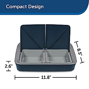 PetSafe Digital 2 Meal Programmable Pet Feeder, Automatic Dog and Cat Feeder - Dry or Semi-Moist Pet Food Dispenser, Slow Feed Portion Control (3 Cup/16 Ounce), Tamper-Resistant, Dishwasher Safe