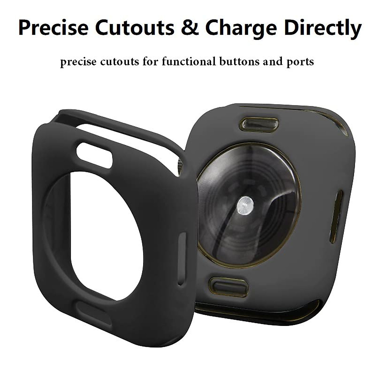 Hontao Ultra Thin Soft TPU Shockproof Bumper Case for iWatch Apple Watch Series 3/2/1 Black 38mm