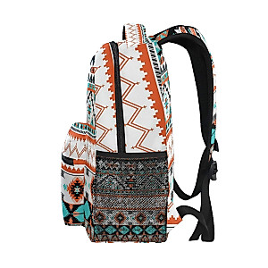 AUUXVA Ethnic Aztec Geometric Backpack Travel School Shoulder Bag for Kids Boys Girls Women Men