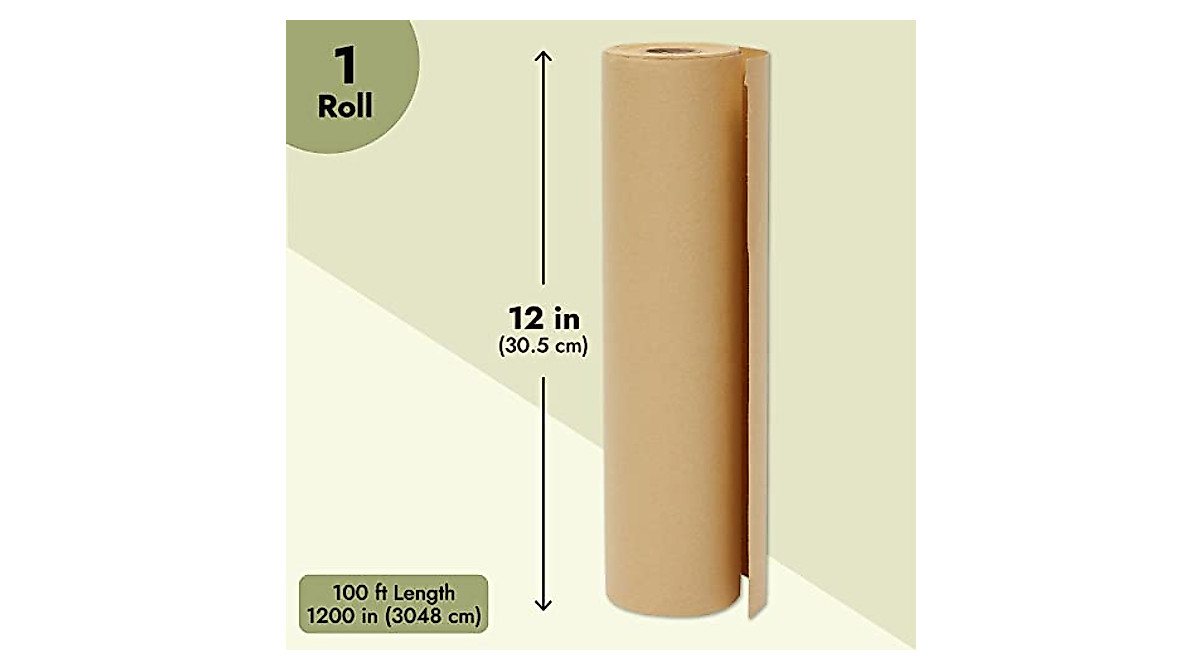 Kraft Paper Roll 12x1200 - Versatile Shipping & Crafting Paper