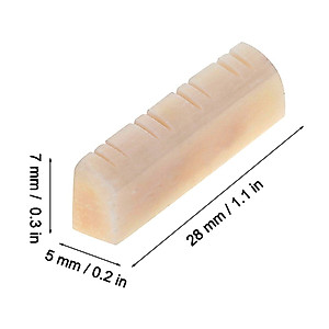 3Pcs Mandolin Bone Nut, Durable String Nut for 8 String Mandolin Instrument Replacement Repair Accessories