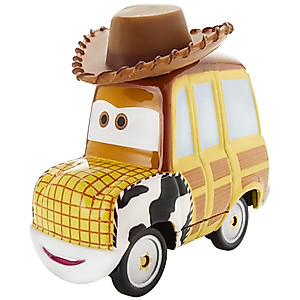 Drive-in Cars Character Vehicles - Inspired by Disney Pixar Movie Cars ~ Woody ~ Yellow and Brown SUV with a Cowboy Hat on Top