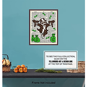 LARGE 11X14 - Designer LV Monopoly Man Poster - Glam Fashion Design - Urban Street Art - Graffiti Wall Art Print - Room Decoration for Dorm, Office, Teens Bedroom – Cool Gift – High Fashion Home Decor