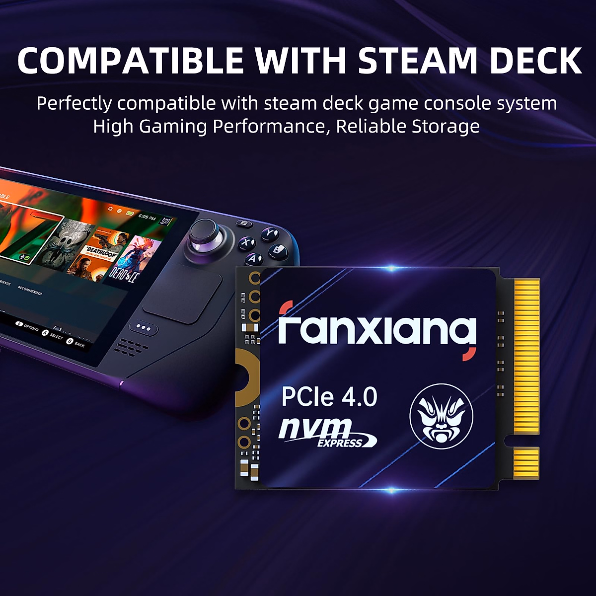 fanxiang S700 M.2 2230 1TB NVMe SSD PCIe 4.0 Internal Solid State Drive, Up to 5000MB/s, Compatible with Steam Deck and Surface Pro