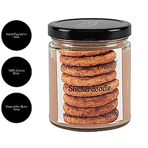 The Candle Daddy Richly Scented Candles - 6oz Aromatherapy Jar Candle (Snickerdoodle) Made in USA