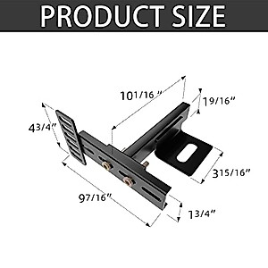 Ogonbrick Headboard Brackets - Universal Headboard Brackets for Metal Bed Frame Adjustable Bed Headboard Wall Mounting Brackets Footboard Extension Kit Fit for Twin Full Queen King Size Bed Black