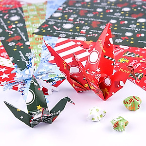 FEPITO 60 Sheets Christmas Pattern Paper Set, 14 x 21cm Decorative Paper for Card Making Scrapbook decoration, 10 Designs