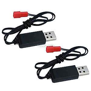 5PCS 3.7V 500mA USB Charger JST Plug with Charge lamp for 1S LiPO Li-Ion Battery