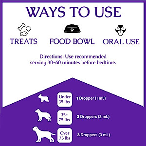 Dog Melatonin | Melatonin for Dogs | Melatonin for Dogs Sleep | Sleep Aid for Dogs | Dog Sleep Aid | Dog Calming | Calming for Dogs | Dog Calming Treats | Dog Anxiety Relief | 1 fl oz Bacon Flavor