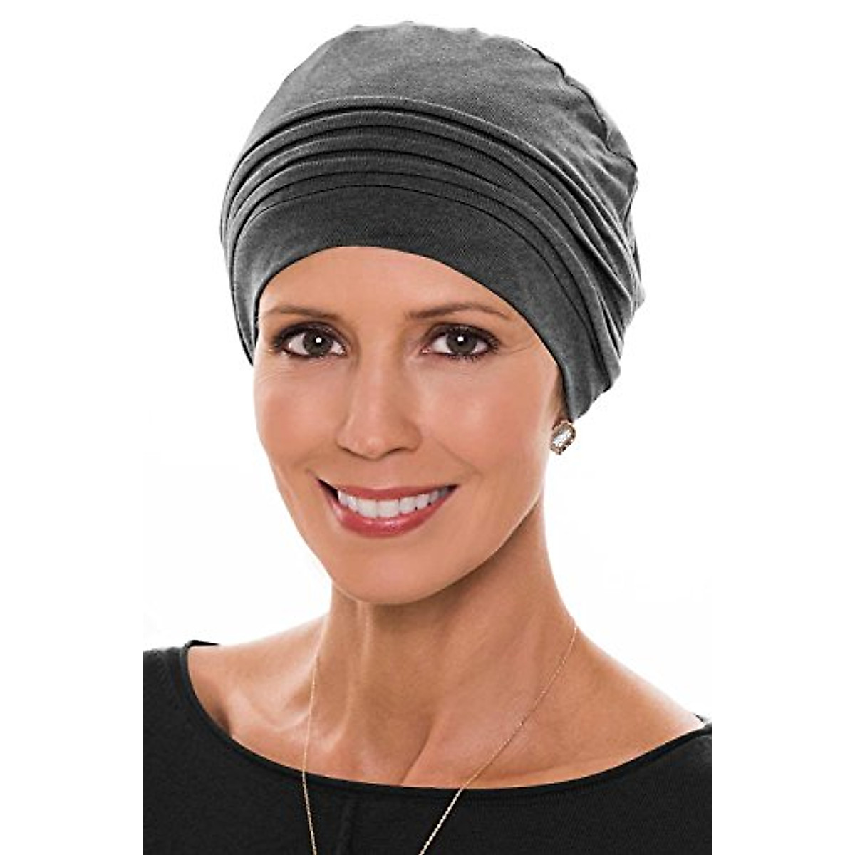 Cardani Couture Cap in Luxury Viscose from Bamboo Luxury Bamboo - Charcoal