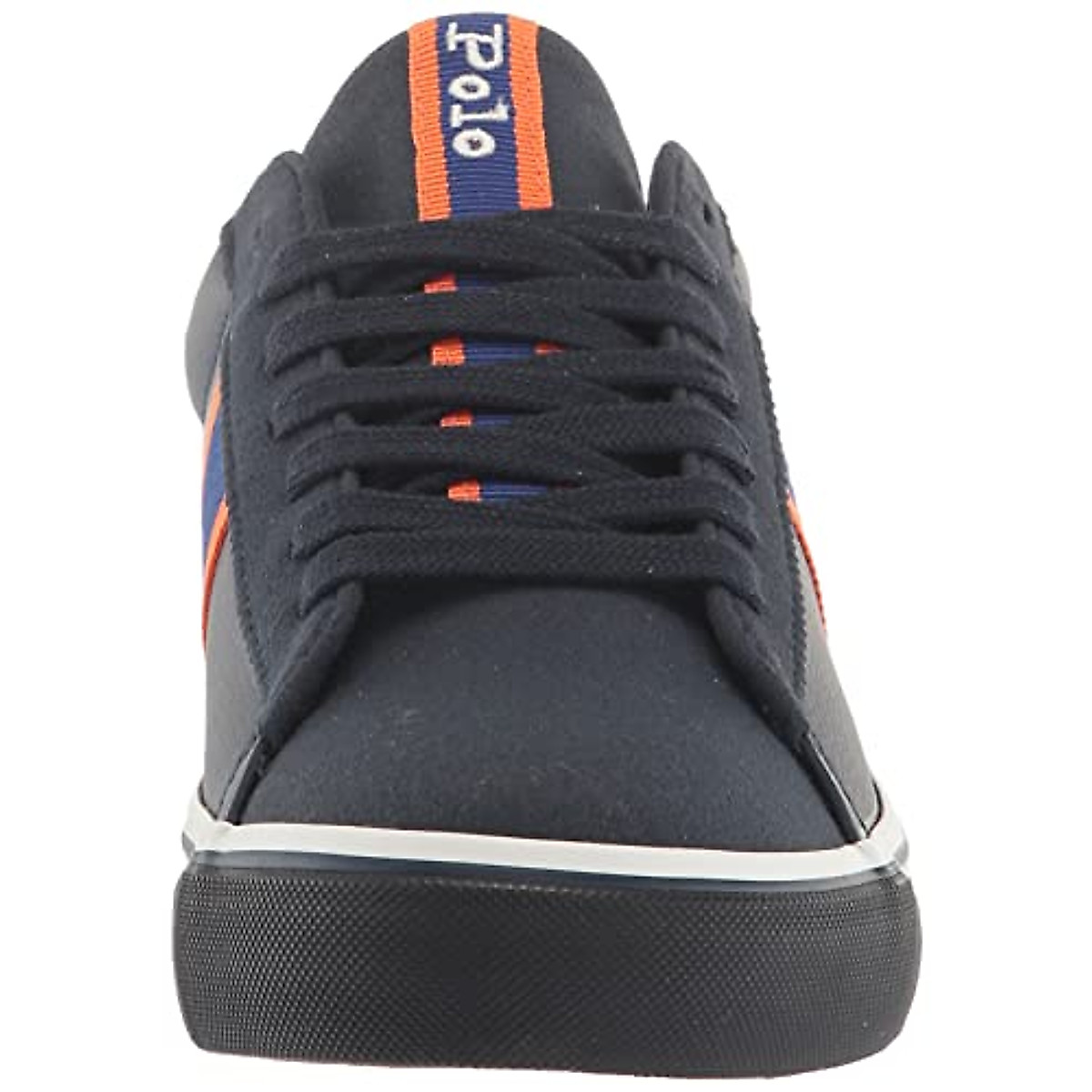 POLO RALPH LAUREN Unisex Child Westcott(Big Kid) Sneaker, Navy/RYL/Org/Ppw, 4 Big Kid US