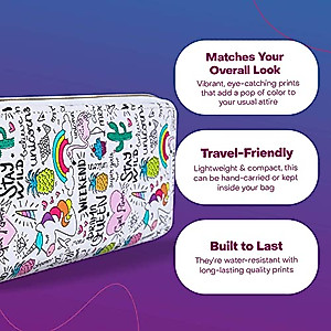 Rave Envy Drama Queen Wallet for Women - Multi-Purpose Designer Travel Wallet with Unicorn Rainbow & Animal Print - Multi-pocket Long Hand Purse for Kids & Teen Girls