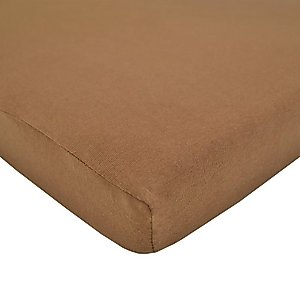 TL Care Supreme 100% Natural Cotton Jersey Knit Mini Crib Sheet, Chocolate, 24" x 38" Soft Breathable, for Boys and Girls
