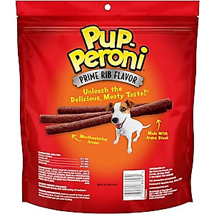 Pup-Peroni Prime Rib Flavor Dog Treats, Made with Real Steak, 22.5 Ounce Bag