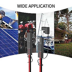 ELFCULB 10AWG 3FT SAE Extension Cable 3 6 10 20 35 50FT SAE to SAE Quick Disconnect Wire Harness SAE Connector SAE Plug for Automotive RV Battery Solar Panel (3FT)