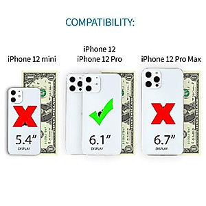 Dockem Wallet Case for iPhone 12 & iPhone 12 Pro: Built-in Metal Plate for Magnetic Mounting & 2 Credit Card Holders: 6.1" Exec M2, Smooth Synthetic Leather (Brown)