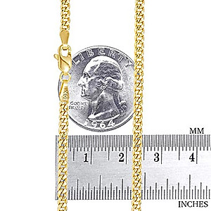 Nuragold 10k Yellow Gold 3mm Miami Cuban Link Chain Pendant Necklace, Mens Womens Jewelry 16" 18" 20" 22" 24" 26" 28" 30"