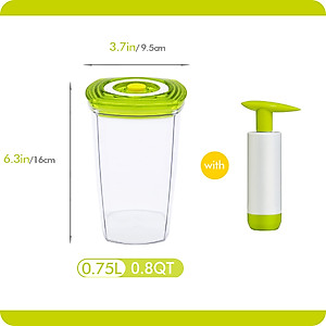 SNUGTOPIA Juices Vacuum Seal Cup - 100% Leak Proof Vacuum Storage Containers for Juice, Milk, Boba, Smoothie, Tea, Kombucha, Vacuum Sealer Juice Bottle