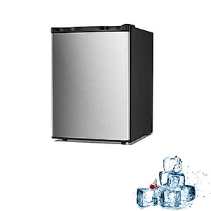 Electactic Upright Freezer 2.1 Cu.ft Freezer Upright Stainless Steel Compact Upright Freezer with Reversible Single Door, Free Standing Freezer with Adjustable Thermostat, El-05