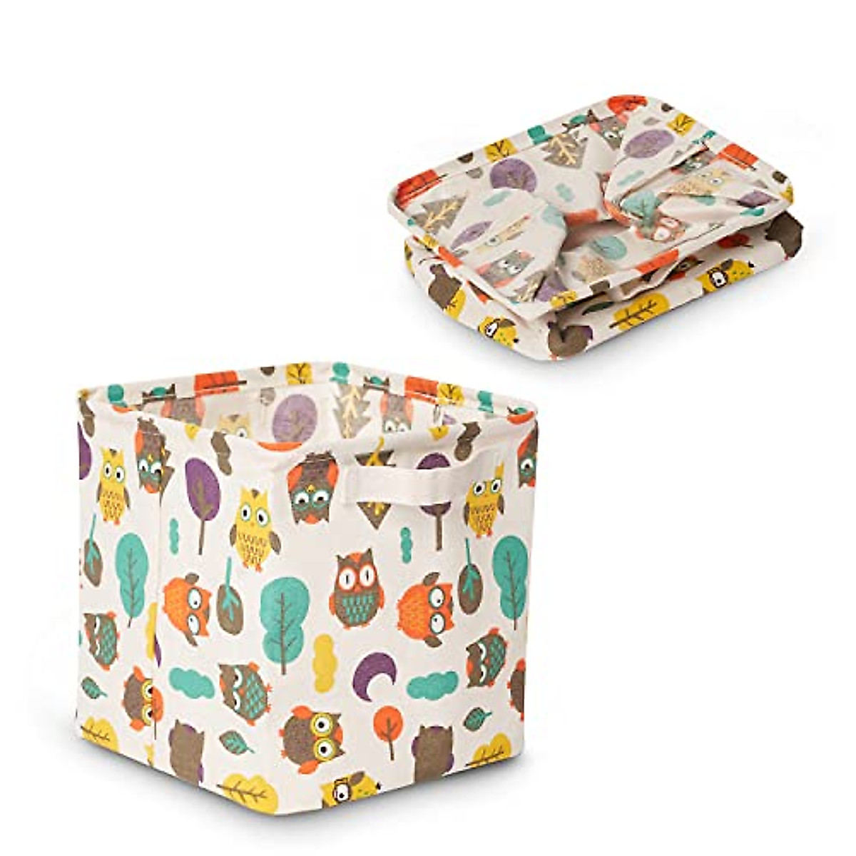 EZOWare Bundle Kit 4 Pcs Foldable Storage Bin Cubes + 2 Pcs 24 Large Pockets Over The Door Hanging Organizer for Bathroom Toys Nursery Kids Toddlers Home