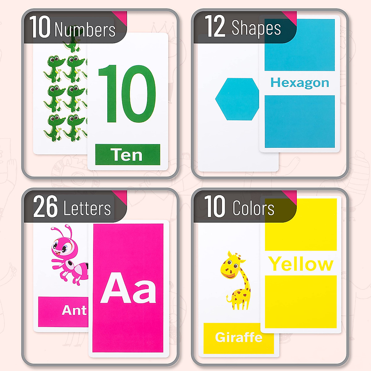 Mr. Pen- Alphabet Flash Cards for Toddlers, Double-Sided, 58 Picture Cards, Toddler Flash Cards, Alphabet Flash Cards, Baby Flash Cards, Letter Flash Cards, ABC Flash Cards, Number Flash Cards