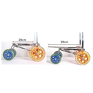 Generic Multifunction Metal Hand Trucks Folding Truck Trolley Four Rounds Luggage Cargo Transport Vehicle for Pull Goods