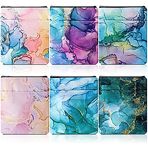 6 Pcs Book Protector Hardcover Pouch Sleeves with Zipper Book Cover for Book Lovers Washable Fabric Book Protector Pouch for Paperbacks Book Lovers Gifts, Medium 11 x 8.7 Inch(Quicksand with Glitter)