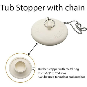 Gadgetime USA 5 Pieces Bathtub Stopper - Five Sizes - Pool Plugs - Shower Rubber Drain for Kitchen, Bathtub, Sink, Pool & Laundry