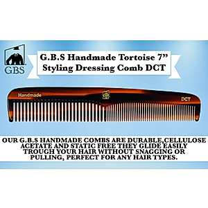 G.B.S Handmade Men and Women Comb Set- Pack of 3, Unbreakable Fine Toothed Mustache,Eyebrow Pocket Comb- Portable Pocket Size for Styling Beard & Hair anytime, Tortoise MCT DCT PCT Combs