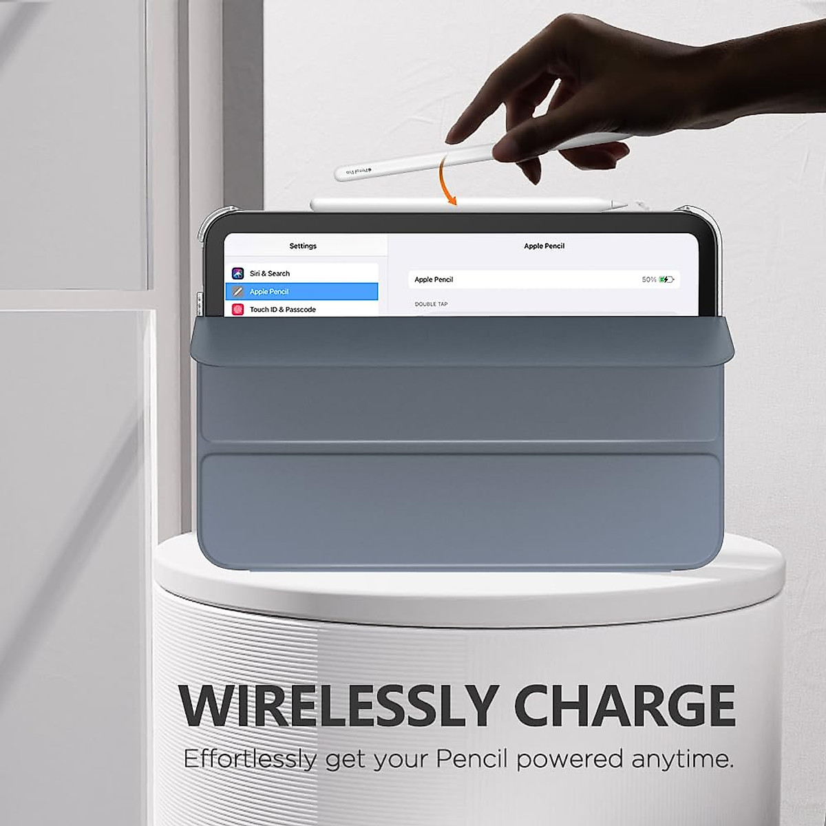 MoKo for iPad Mini 7 (A17 Pro) Case 2024,iPad Mini 6 Case 2021,8.3-inch iPad Mini 7th/6th Generation Case,Slim Lightweight Hard Back Shell Stand Cover for iPad Mini 2024 with Touch ID, Grey Purple