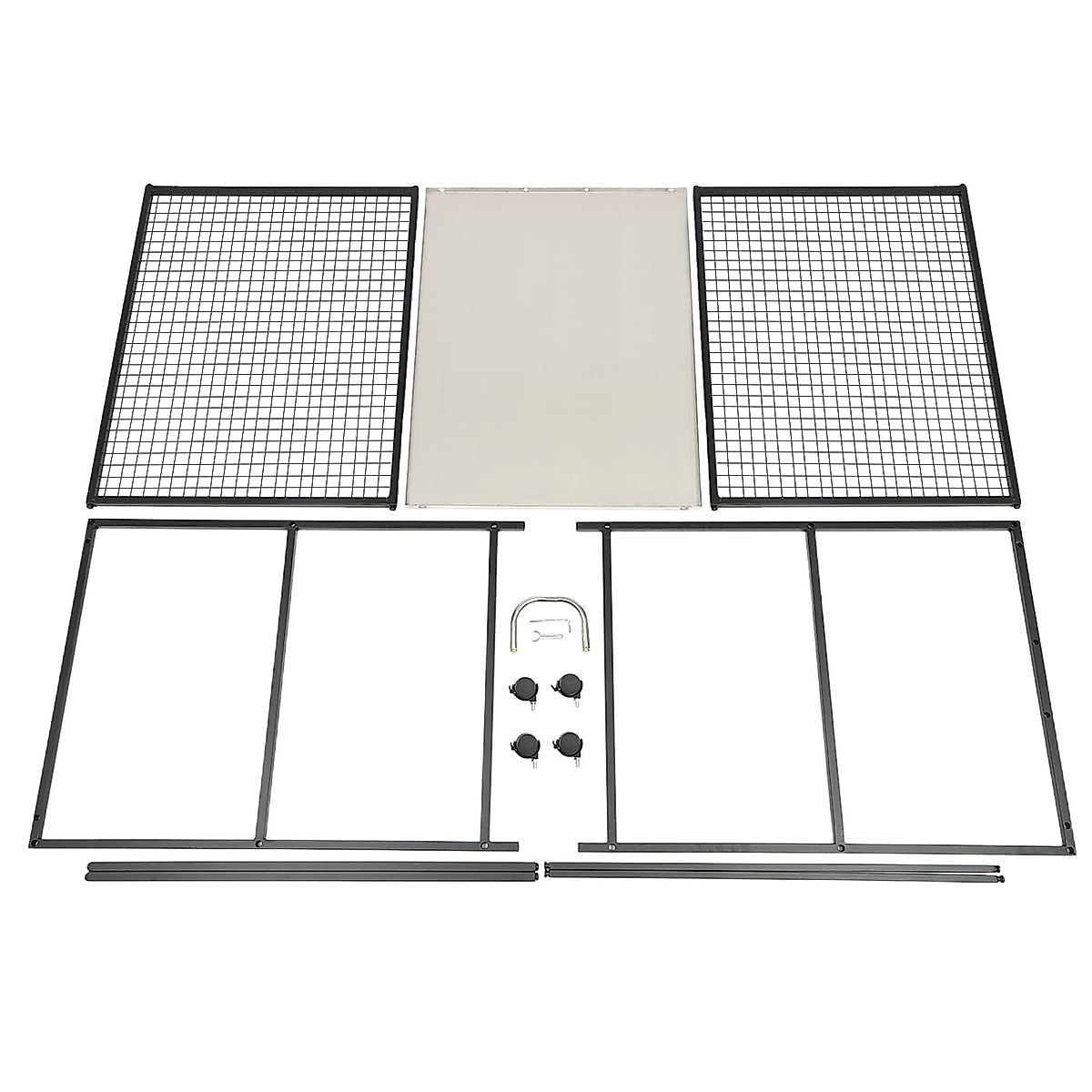 3-Shelf Outdoor Grill Cart Table w/Wheels,Movable Food Prep Table with 3 Storage Shelves,Stainless Steel Rolling Dining Cart Table for Pizza Oven,Food Prep,Outdoor Garden BBQ Trolley (With Handle)