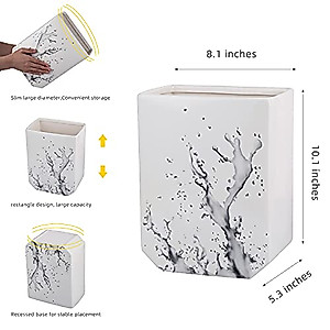 Slim Trash Can,Garbage Can, Saving Space for Small Waste, Garbage Bin for Home, Office, Business, Without Lid, 2.5 Gallons,Grey