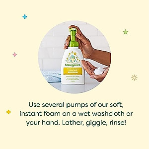 Babyganics Baby Shampoo + Body Wash Pump Bottle, Chamomile Verbena, Non-Allergenic and Tear-Free, 16 Fl Oz (Pack of 3), Packaging May Vary