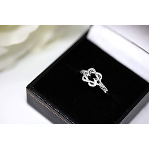 CaliRoseJewelry White Gold 14k Star of David Infinity Forever Heart Ring (Size 6.5)