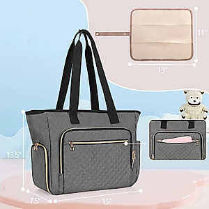 Luxja Wearable Breast Pump Bag (with a Breastmilk Cooler Bag, a Small Carrying Case and a Waterproof Mat), Pumping Bag Compatible with Momcozy and Elvie Breast Pump, Gray