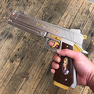 Blazing S. New Game Dante Ebony and Ivory Foam Gun Hand Cannon Prop Cosplay Game Anime Xmas (Black & Silver Set)