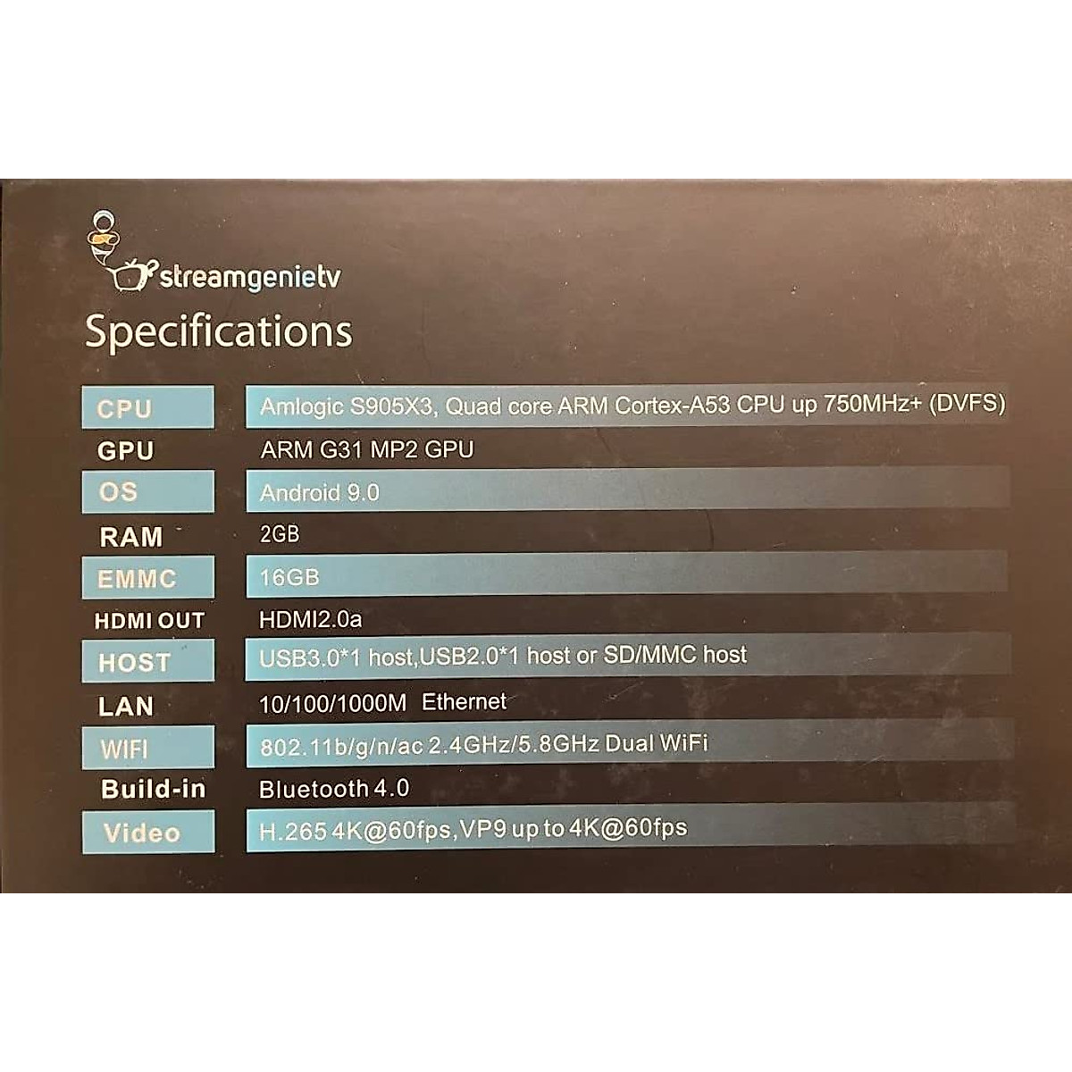 StreamGenie TV Stream Box by FreeStream, with Dual WiFi Antenna and Remote