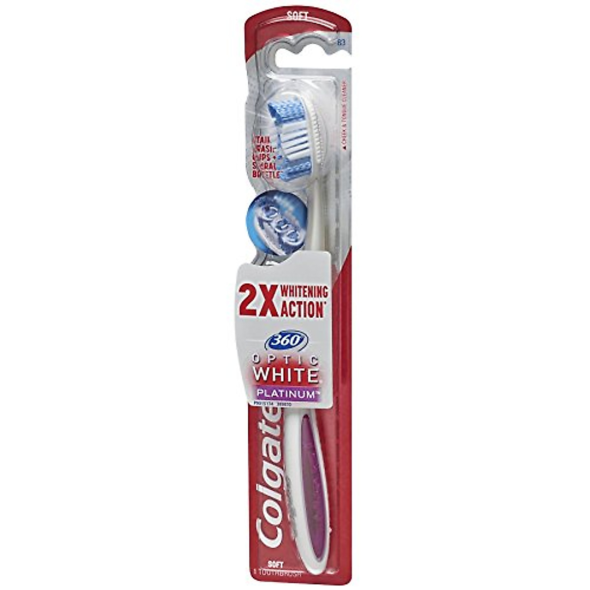 Colgate 360 Optic White Whitening Toothbrush, Soft