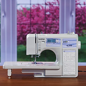 Brother HC1850 Sewing and Quilting Machine, 185 Built-in Stitches, LCD Display, 8 Included Feet