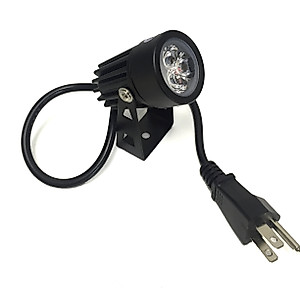 LemonBest® 2 pcs Bright Outdoor Landscape LED Lighting Mini Lawn Light Lamps with 110V AC Power Plug for Garden Path Courtyard Spot Light Soft Warm White