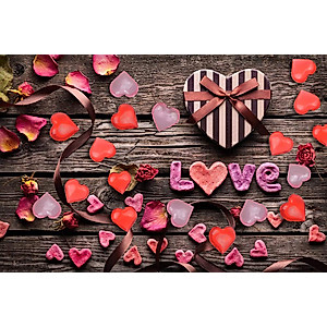 Fangoo 110 Pieces Pink Acrylic Heart Pink Heart Gems Valentine's Day Heart Ornaments for Valentine's Day Decorations Vase Filler Table Scatter Anniversary Wedding Home Decorations(Pink, 8OZ)