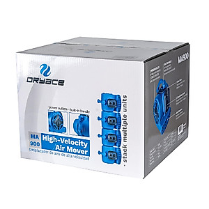 DRYACE 950CFM Centrifugal 1/4HP Air Mover,Carpet Dryer, Blower, Stackable, Daisy Chain,Portable Floor Blower Fan,for Janitorial, Home, Commercial Use