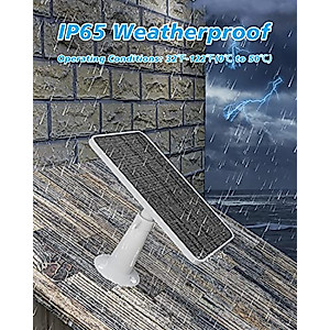 Solar Panel Charger Compatible with Arlo Ultra/Ultra 2/Pro 3/Pro 4/Pro 3 Floodlight Security Camera, 5V 4W Solar Panels Charging IP65 Weatherproof w/ 9.8ft Charging Cable Adjustable Wall Mount, 2 Pack