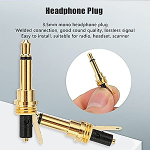 ASHATA Headphone Jack, 100Pcs 3.5mm Mono Headphone Jack, 2-Pole Audio ...