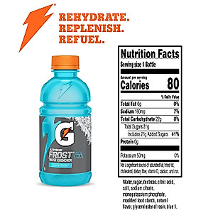 Gatorade Thirst Quencher Glacier Freeze, 12 Fl Oz (Pack of 24)
