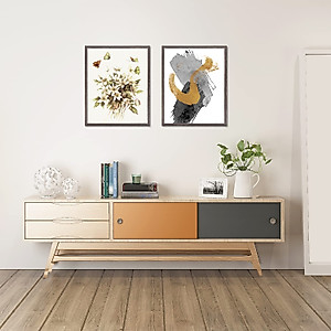 Golden State Art, 16x20 Picture Frame - Ivory Mat for 11x14 Photos - Grey Wood Grain Style - Wall Display - Great for Poster, Weddings Photos, Family Pictures, Memories, Gift