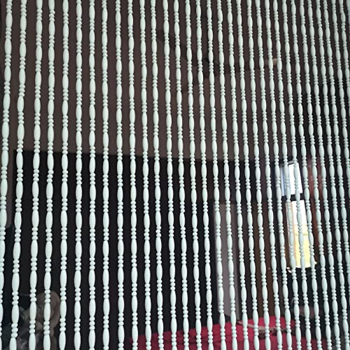 LEOSXA Natural Wood Beaded Curtains for Doorway,Doorway Room Divider Door Curtain,Wall Hanging Home Divider,Partition Door Beads Curtain Fly Screen Panel,for Room Hallway,Custom (36 stran