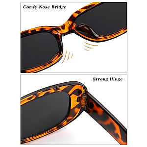 Aodaer 24 Pairs Women Small Rectangle Sunglasses Vintage Square Eyewear Retro Wide Square Frame Sunglasses for Outdoor